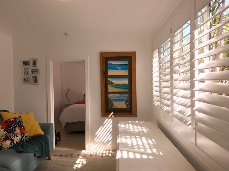 Black Aluminium Shutter Sliding Panels | Gecco Blinds